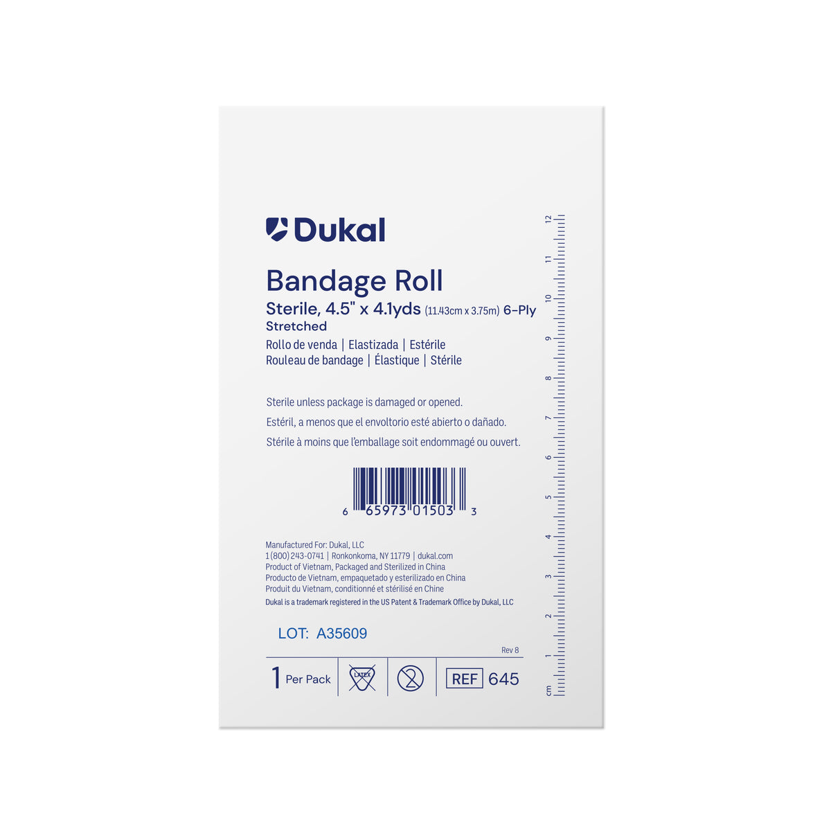 Dukal Sterile Fluff Bandage Roll 4.5" x 4.1yds 6-ply 1(PK) – Wealcan Llc